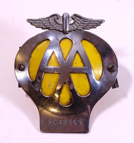 Automobile Assoc. Radiator Emblem /Badge w Army Air Corps Wings London ...