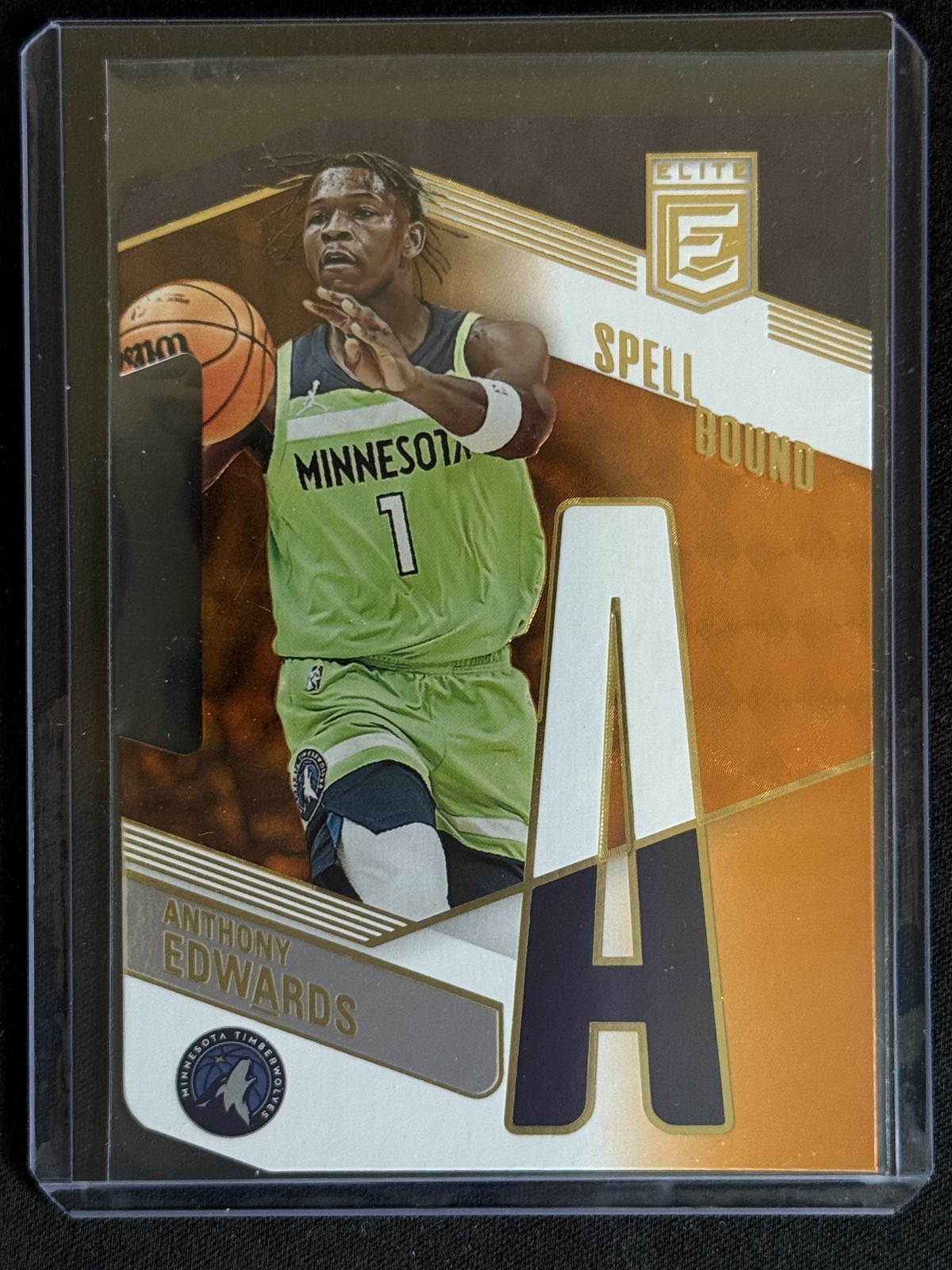 Anthony Edwards 2022 Elite #30 Spellbound - Orange die-cut Price Guide ...