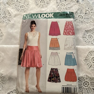 New Look 6594 Sew Pattern Misses' Skirts 8 Designs Bubble Skirt Sizes 8 ...