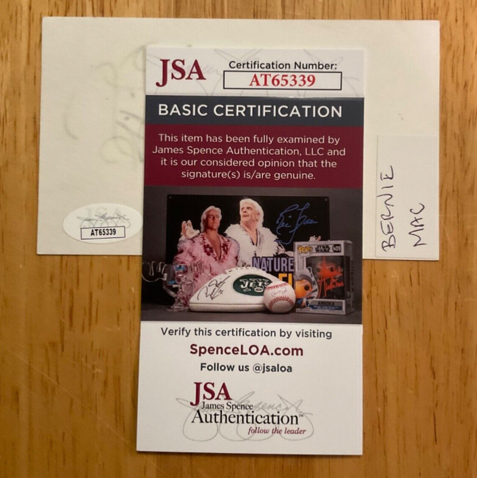 Bernie Mac Signed Autographed JSA COA Signature Auto 3x5 Index Card | eBay