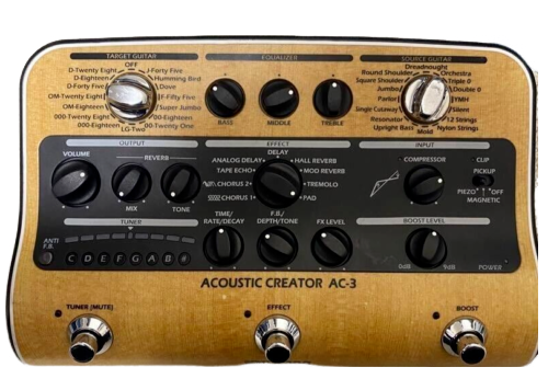 Zoom AC-3 Acoustic Creator Effects Pedal Great Condition used free ...