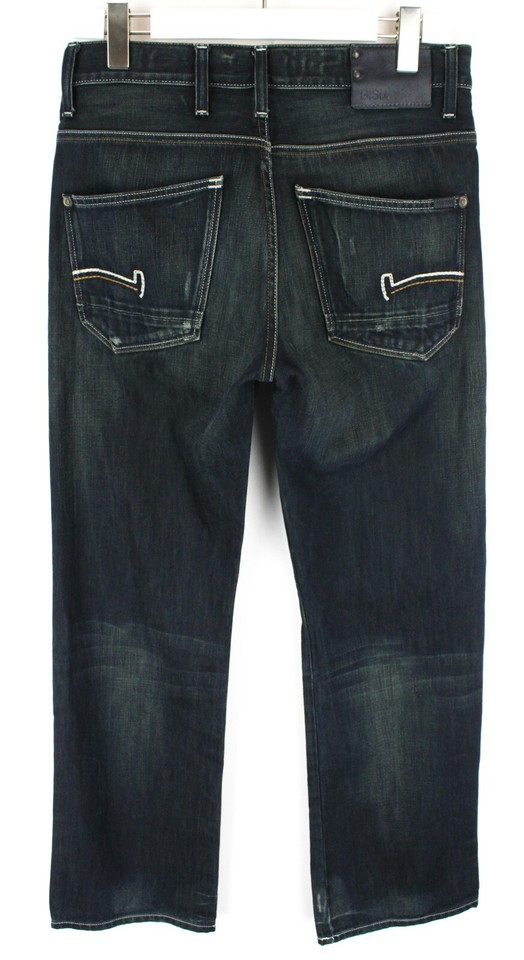 G-STAR Coder Straight Jeans Men's W31/L32 Button Fly Faded Denim Dark ...