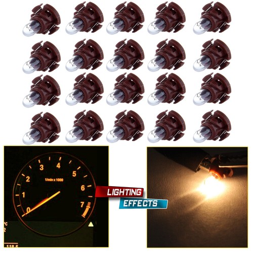 20PCS T4/T4.2 NEO WEDGE WARM WHITE HALOGEN BULBS DASHBOARD SWITCH PANEL ...