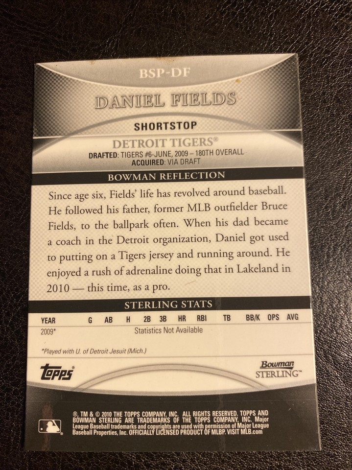 2010 Bowman Sterling Prospects Refractor Daniel Fields #BSP-DF | eBay