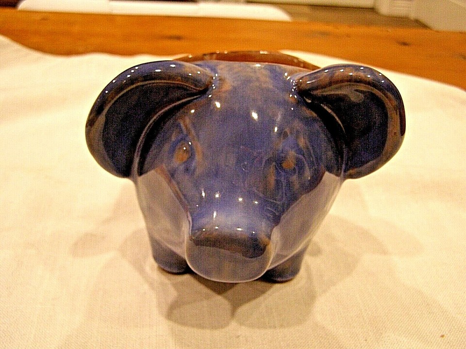 Rare 4" Stangl Cactus Pig -#1076 -Terra Rose Blue-1940's | eBay