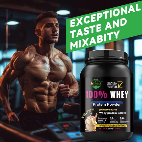 100% Whey Protein Powder,Muscle Builder,Whey Protein isolate Vanilla ...