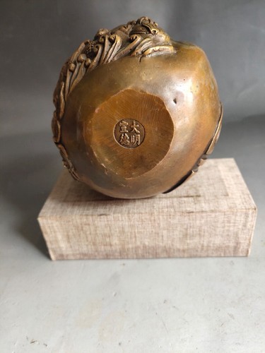 Old Chinese Brass Copper Carving The Eight Immortals Peach Statue | eBay