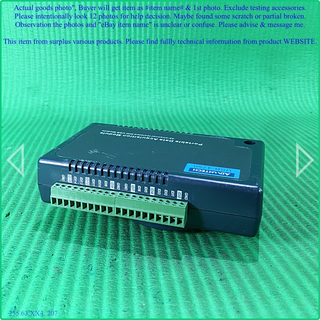 ADVANTECH USB-4750 Portable Data Acquisition Moduleas photo,sn:3313 ...