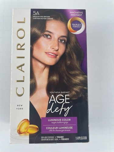 Clairol Age Defy Luminous Permanent Hair Color 5A Medium Ash Brown NEW ...
