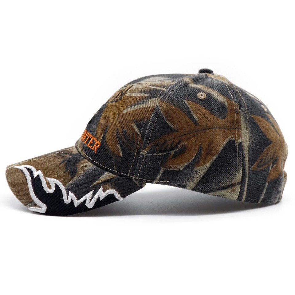 Mens Deer Embroidery Baseball Cap Camo Camouflage Hats Army Hunting Hat ...