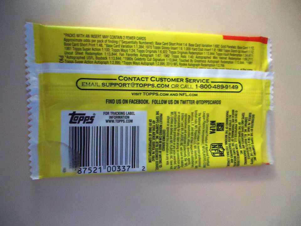 2013 Topps Archives Football card wrapper - NFL - 8 Cards | eBay