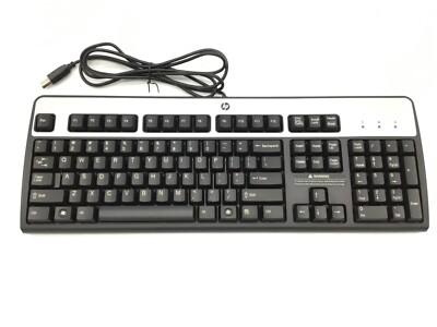 Genuine HP Wired USB Keyboard Silver/Black | SK-2885 - Used Works (J3 ...
