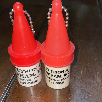 WALDOBORO MAINE Vintage Floating Buoy Boat Key Chains STETSON & Pinkham ...