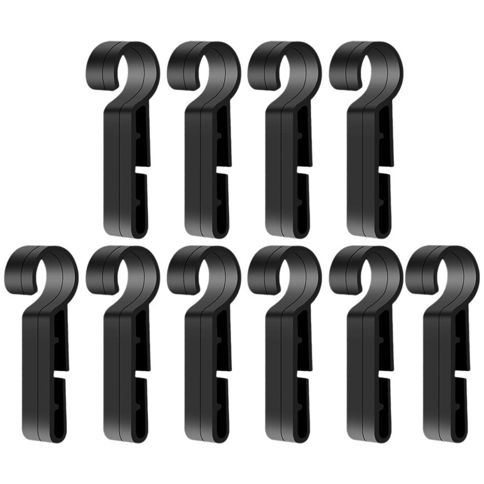 50Pcs Plastic Headlamp Clips Hard Hat Light Clip Mount Black | eBay UK