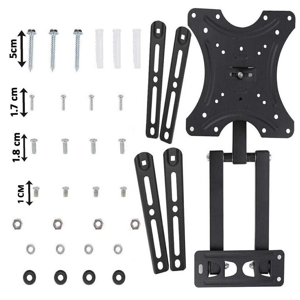 Universal TV Wall Mount 14-55" Adjustable Tilt Swivel Arm Bracket for ...