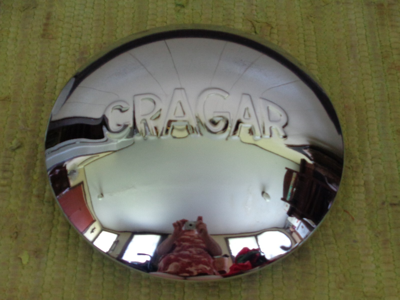 NOS CRAGER Chrome Reverse Baby Moon Dog Dish Hubcaps Set of 4 ...