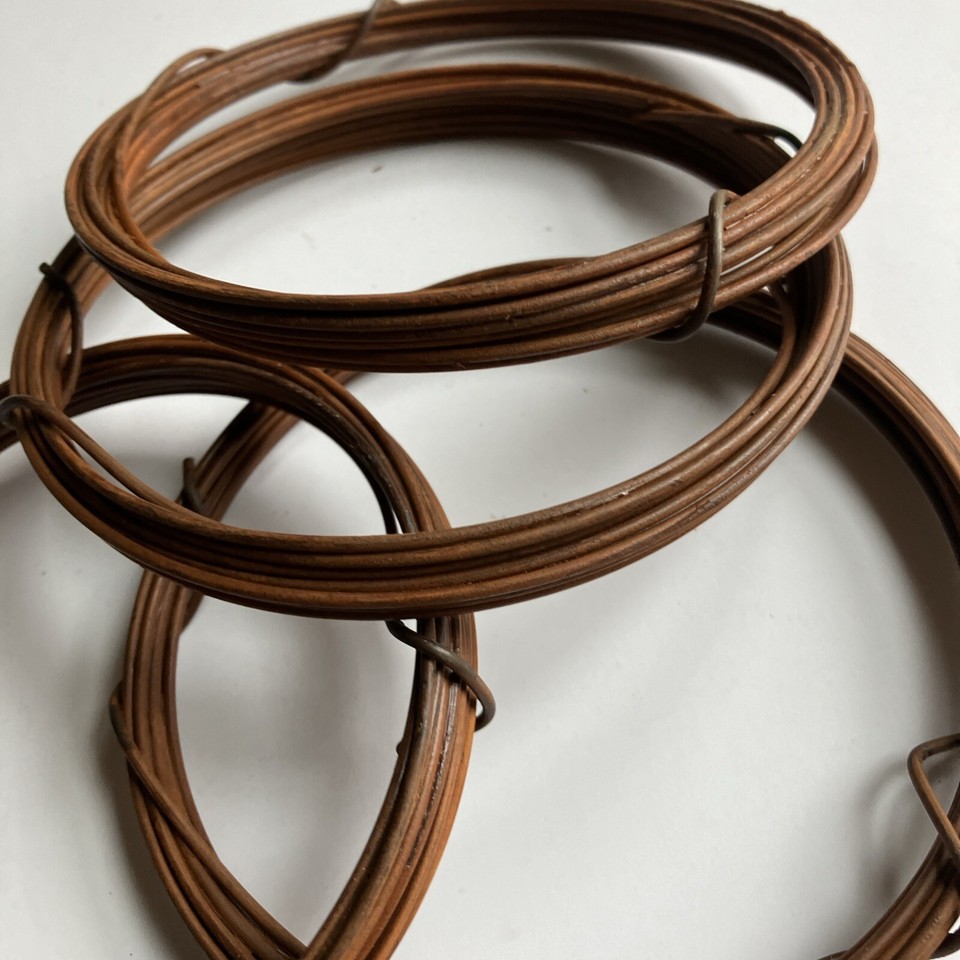 4 Coils/rolls 18 gauge PRIMITIVE RUSTY TIN WIRE - 60 Feet Total Holiday ...