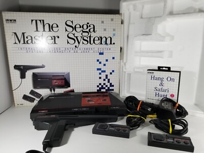 ¤ Sega Master System Console ¤ Original Box Game 2 Controllers Zapper ...