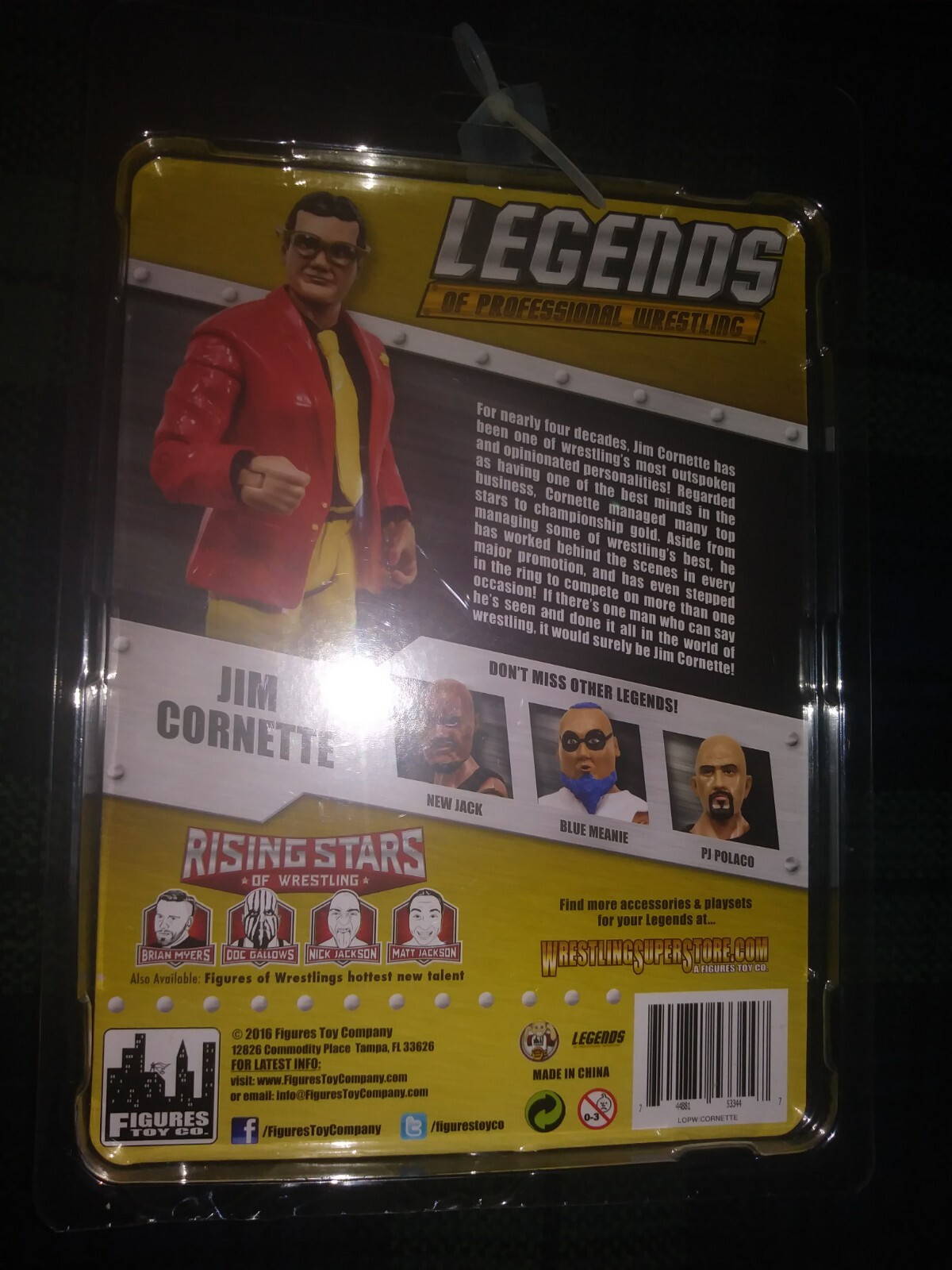 Jim Cornette Signed Autograph 2016 Figures Toy Co. Legends of Wrestling ...