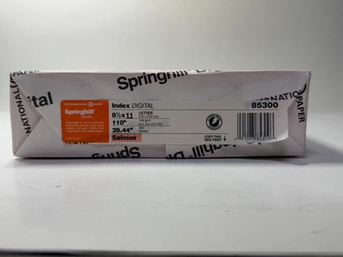 International Paper Springhill Digital 8.5"x11" 110lb Cardstock Salmon ...