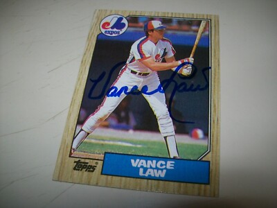 1987 TOPPS VANCE LAW AUTOGRAPH SIGNED AUTO #127 MONTREAL EXPOS | eBay