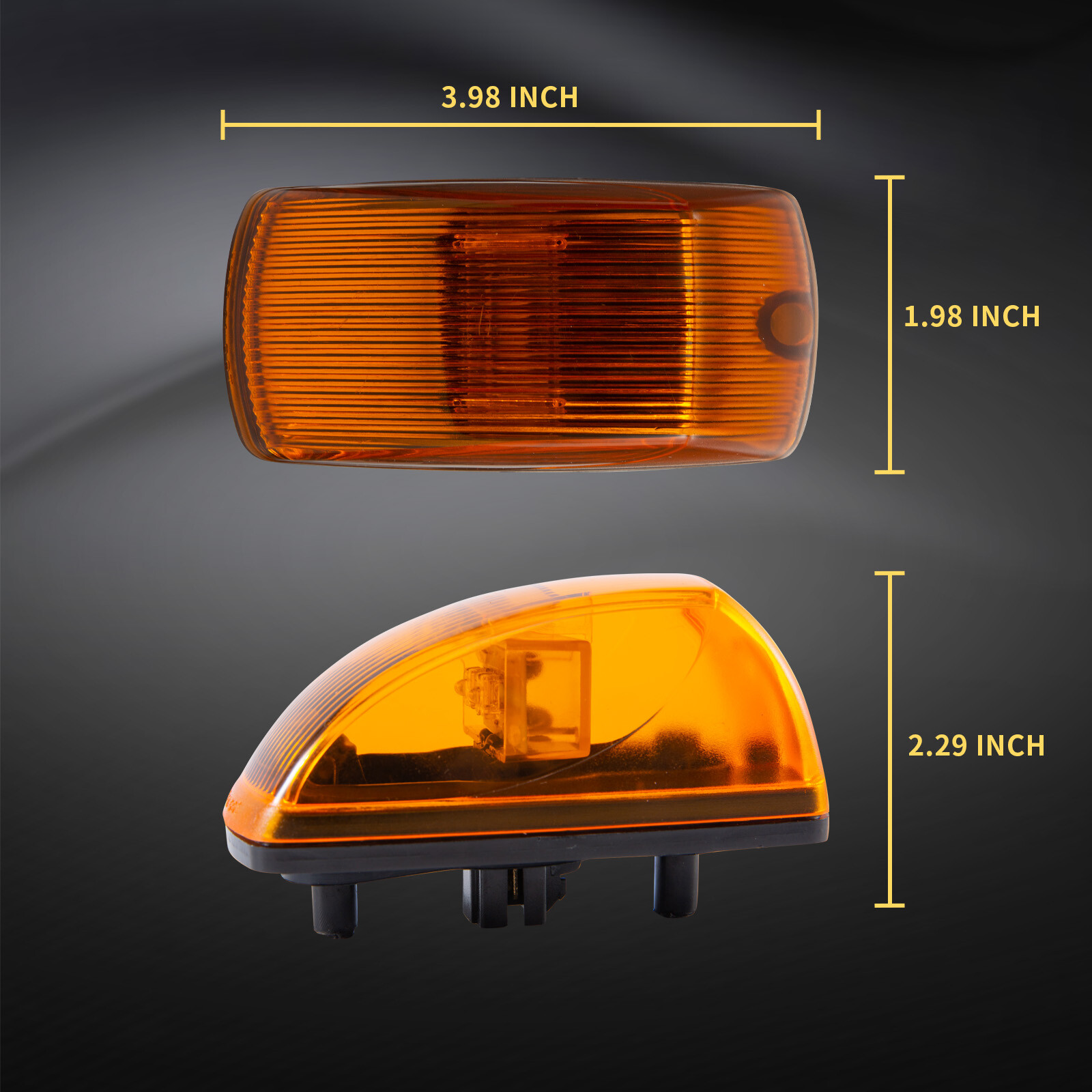 5Pcs Fit For Freightliner M2 106 112 Front Marker Lamp LED Amber A06 ...