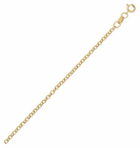 Collier En Chaîne Rolo De 1,9 Mm En Or Jaune 14K Réel | eBay