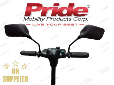 PRIDE APEX ALUMALITE MOBILITY SCOOTER MIRRORS PRIDE PAIR WITH ADAPTERS ...