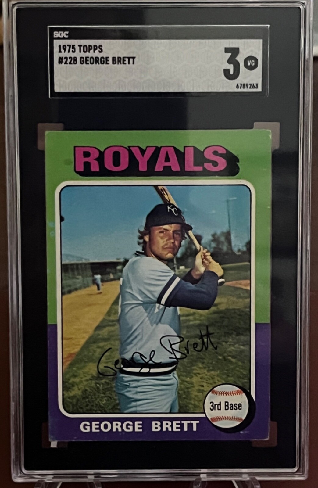 1975 Topps #228 George Brett Rookie HOF Royals - SGC 3 VG - JUST GRADED ...