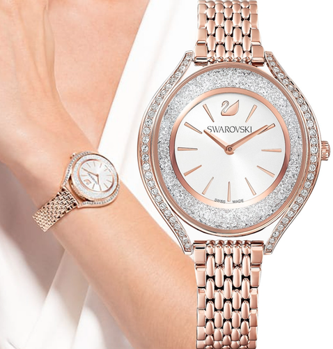 Swarovski Crystalline Aura watch Swiss Made Rose gold-tone finish ...
