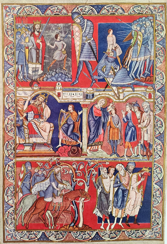 Morgan Leaf Winchester Bible Samuel Medieval Illumination Vtg Magazine ...