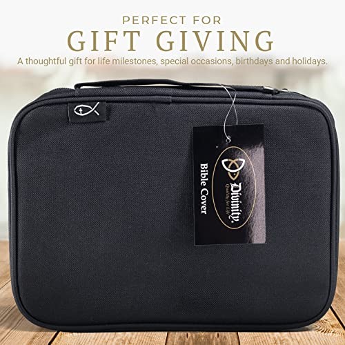 Divinity Boutique Bible Cover Basic Black - Extra Large Fits 7.25 x10 ...