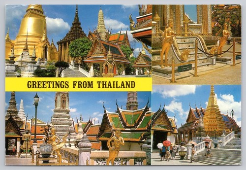 Bangkok Thailand, Greetings, Wat Phra Kaeo, Vintage Postcard | eBay