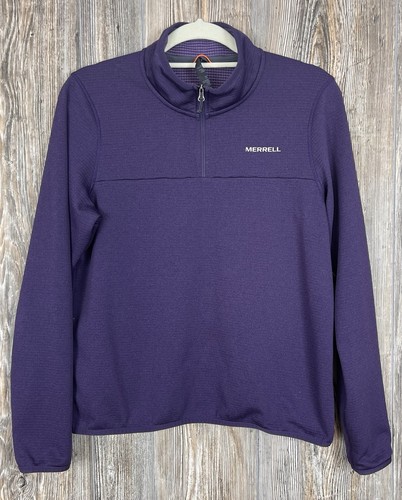 Merrell Women's MED Fitted 1/4 Zip Athletic Pullover Jacket Purple ...