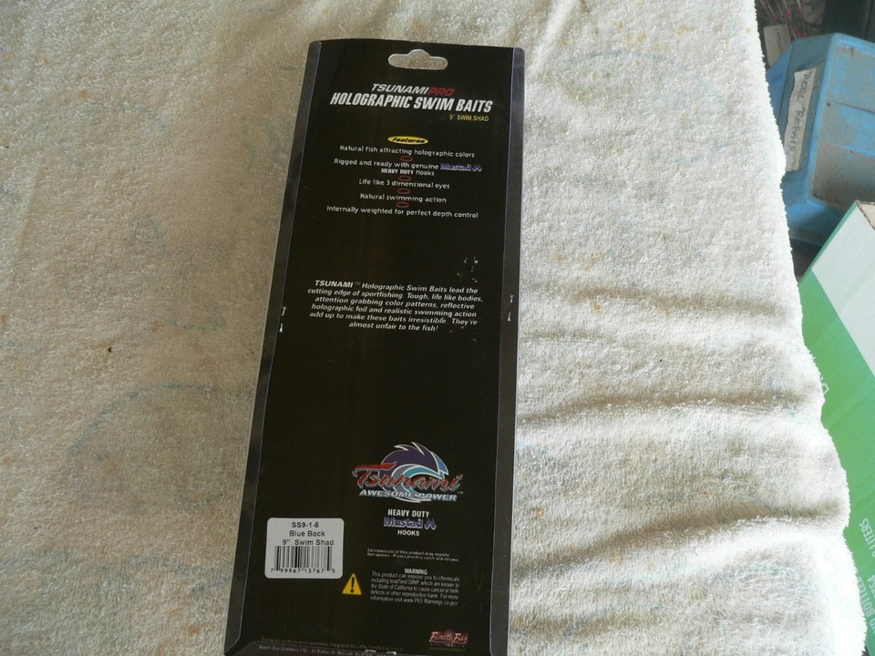 tsunami 9 in holographic swim bait blue back | eBay