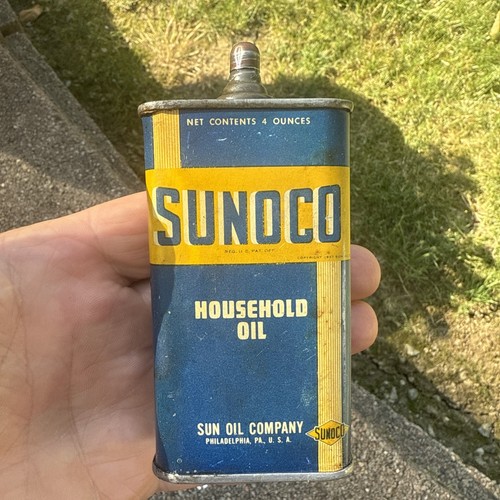 Vintage Sunoco Lead Top Household Oil Can | eBay