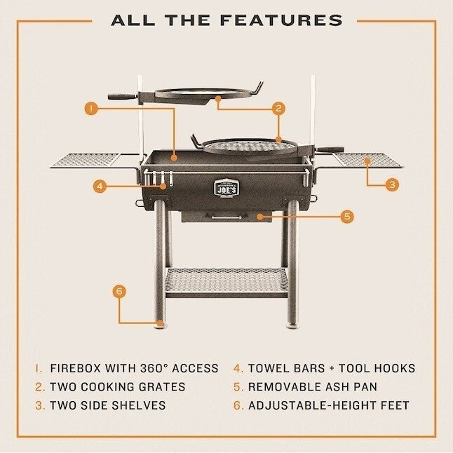 Firecraft Series Open Fire Barrel Charcoal Grill 480 sq. in. Black | eBay