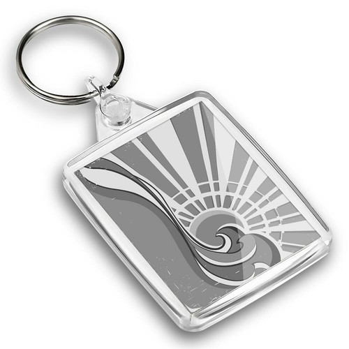 IP02 Passport Keyring BW - Japanese Wave Art Japan Sun #38422 | eBay
