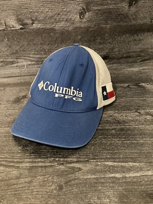 Columbia PFG Logo Snapback Mesh Hat - Blue - Pre-owned Texas Logo | eBay