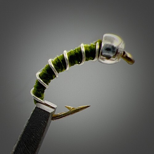 ZEBRA MIDGE Bead Head Nymph - Fly Fishing Trout Flies - Olive, Hook ...