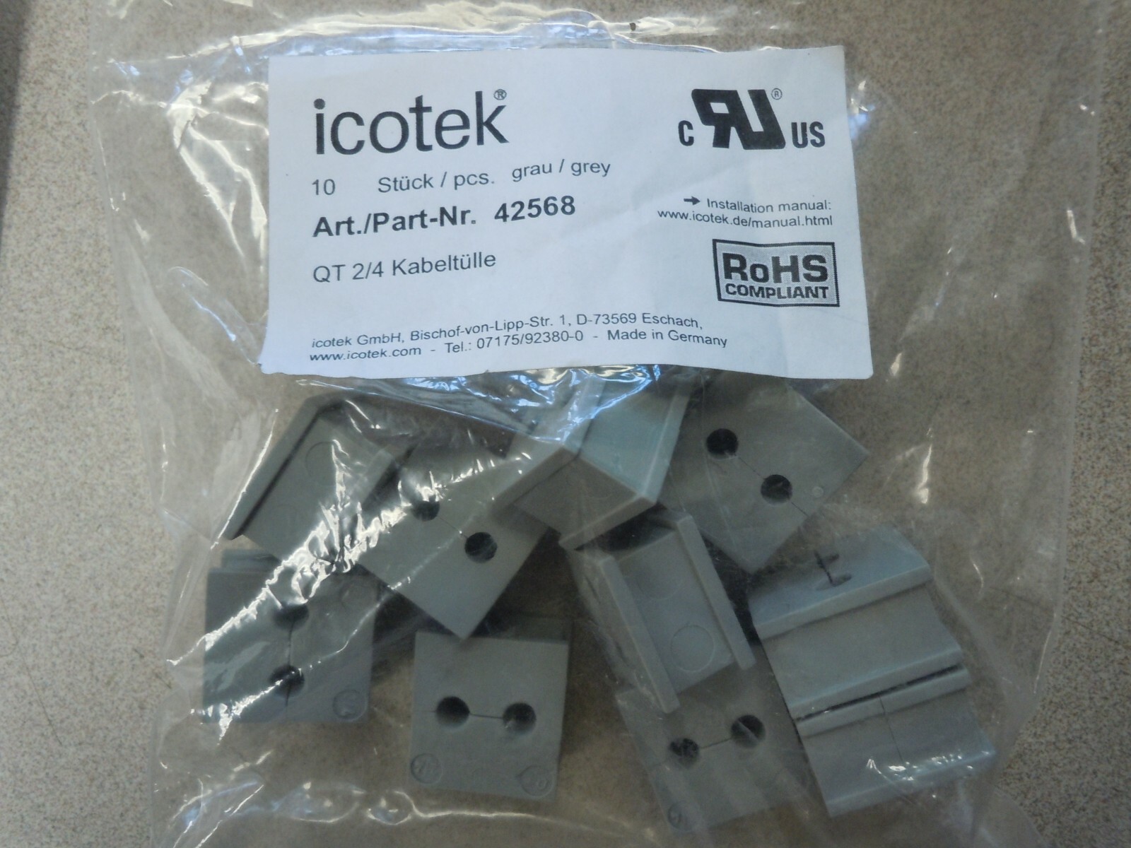 42568 Icotek Frame & Gland Grommet Modules, QT Series. Bag of 10 | eBay