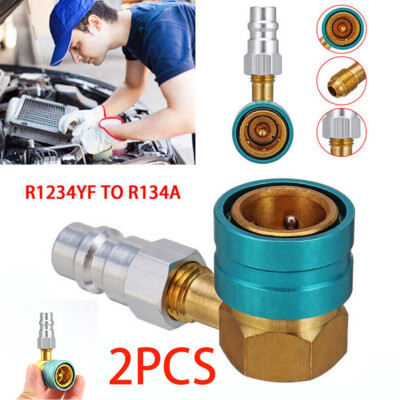 Car Air Conditioning R1234YF to R134A Low Side Quick Coupler Angle Head ...
