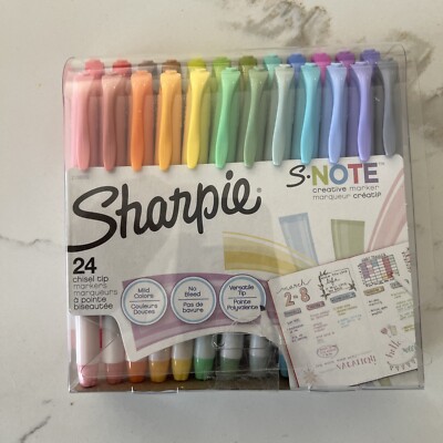 Sharpie S-Note Creative Markers 24 Chisel Tip Markers NEW & FACTORY ...
