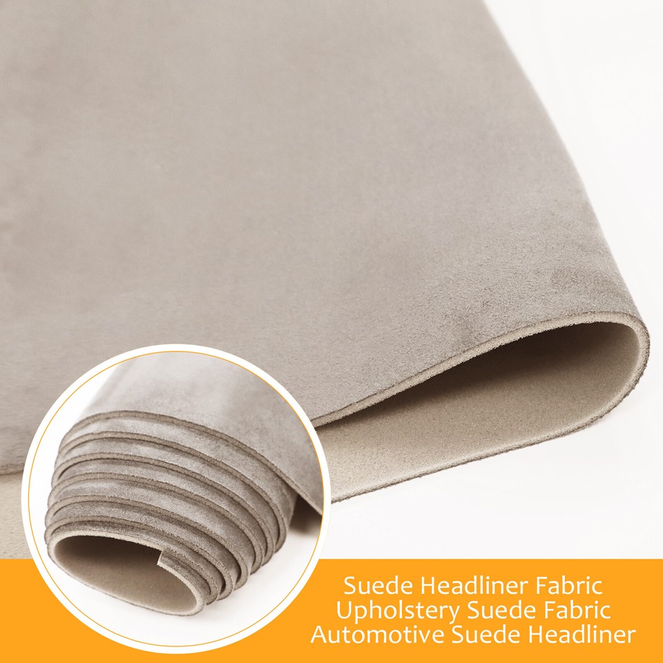3MM Beige Suede Headliner Fabric 120"x60" Foam Backed for Car Inner ...