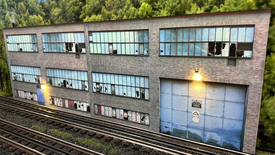 N Scale Scratch Built Industrial #2 Combo - Building Flat/Front Factory ...