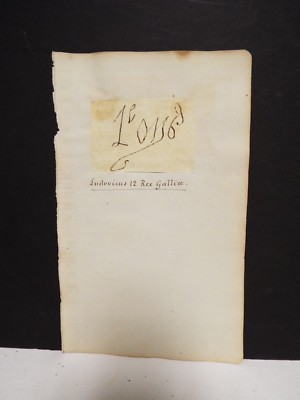 Cut Signature from Album of King Louis XII of France ruled from 1498 ...