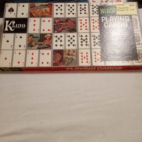 NEW VINTAGE Kling Magnetic Playing Cards Game Board Deck Windproof ...