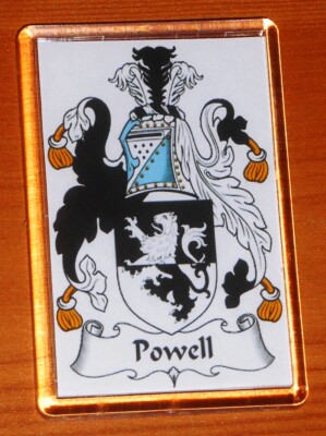 Powell Family Coat of Arms Name Crest Fridge Magnet | eBay UK