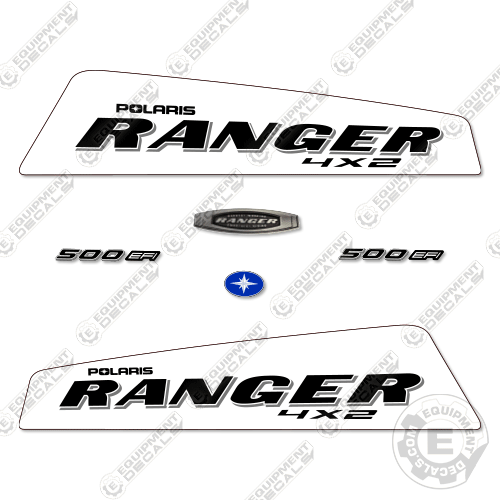 Fits Polaris Ranger 500EFI 4X2 Decal Kit UTV WHITE - 7 YEAR OUTDOOR 3M ...