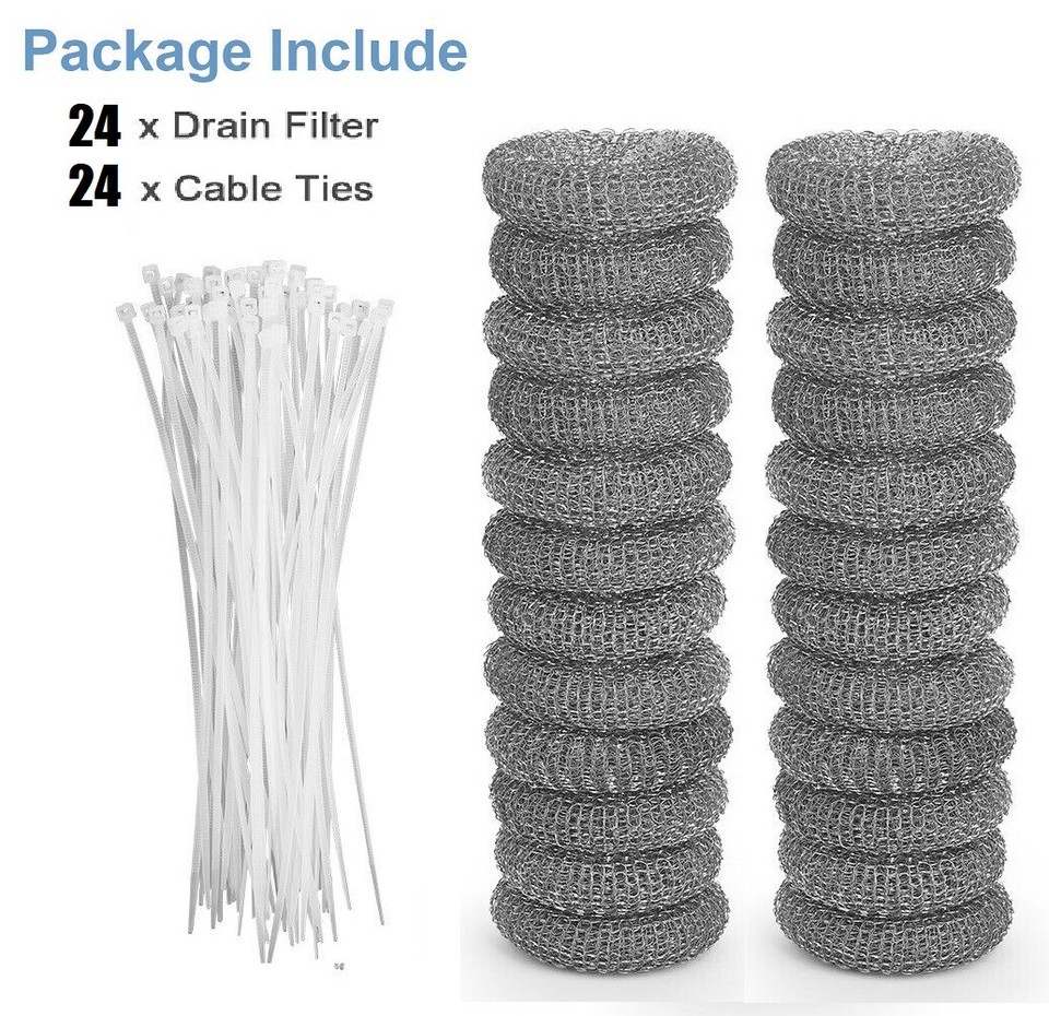 36× Washing Machine Lint Mesh Ties Washer Filter Drain Trap Hose Screen ...